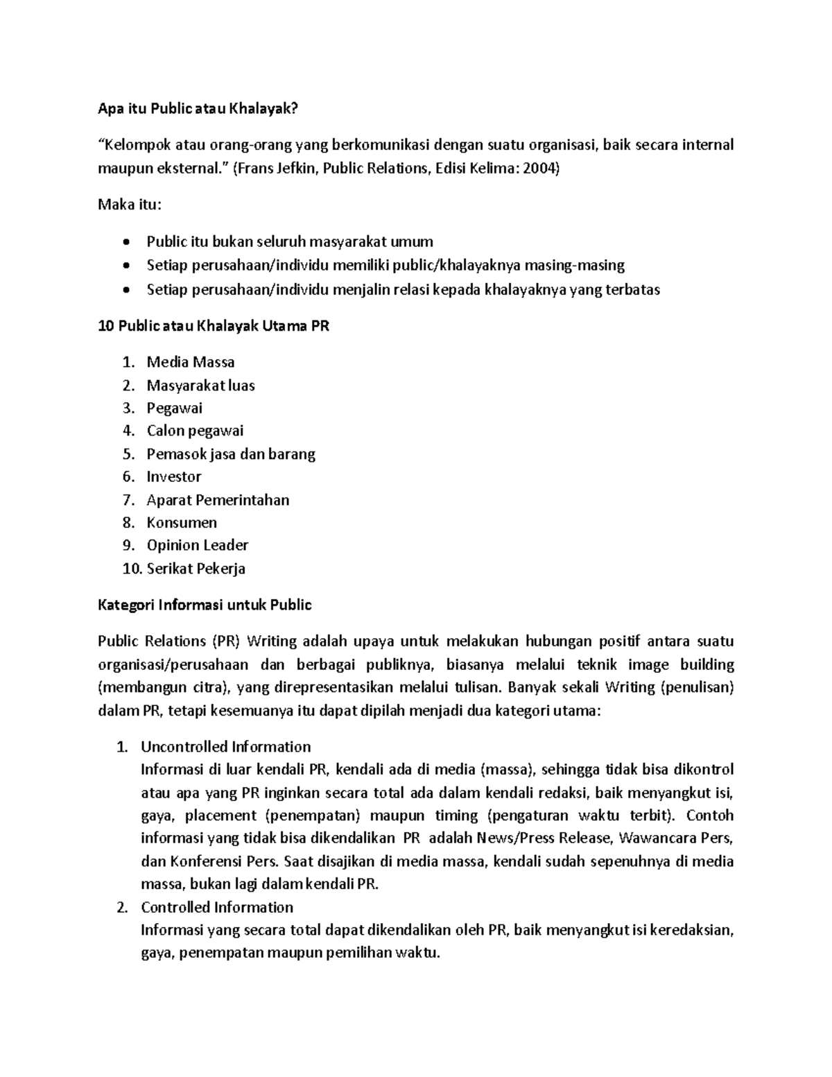 Pengertian hingga Konsep PR Writing - Apa itu Public atau Khalayak ...