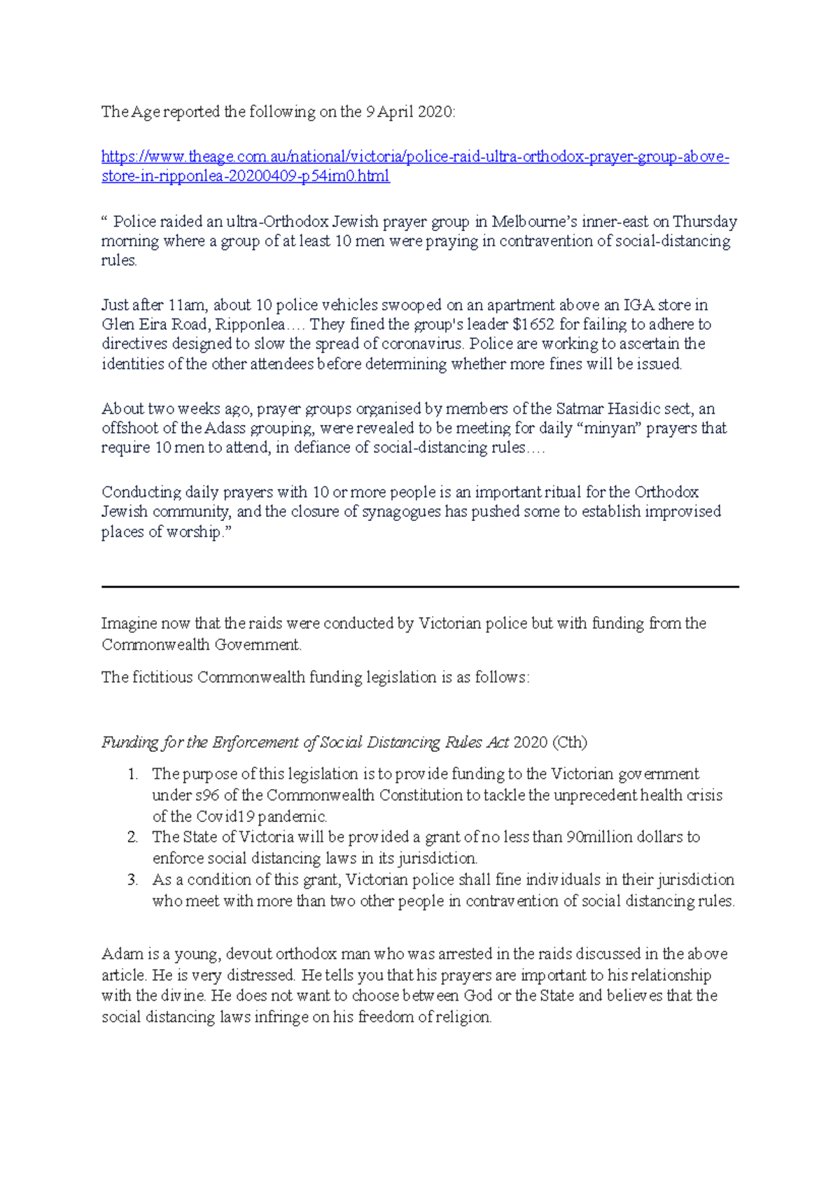 Express rights problem question + Answer - The Age reported the ...