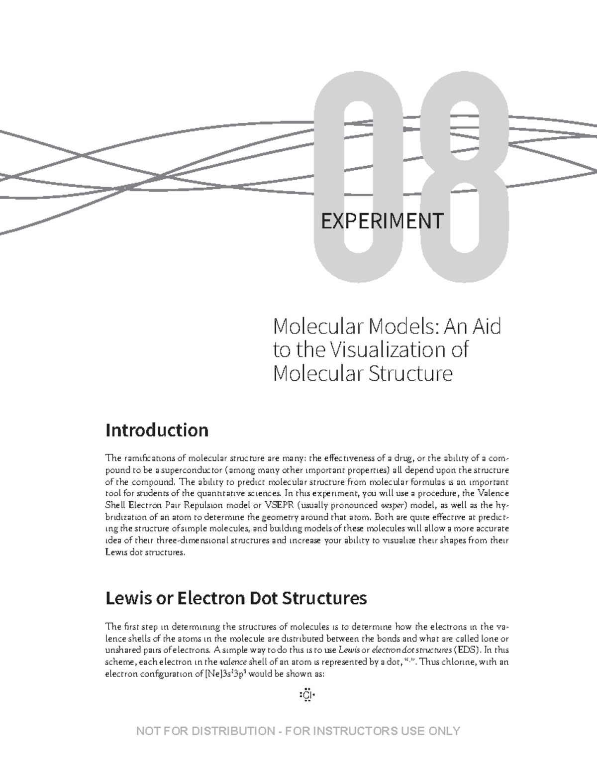 Lab 8 - Molecular Models - 08 EXPERIMENT Molecular Models: An Aid to ...