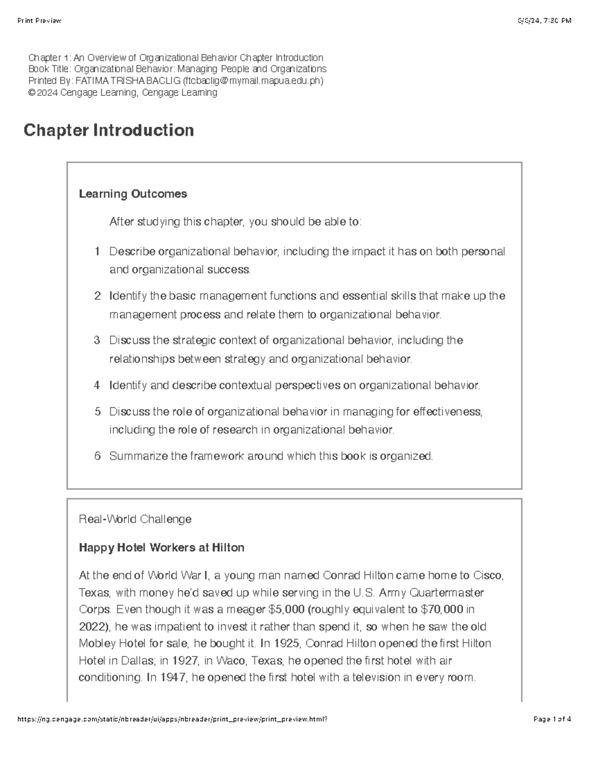 Ace1 - 1 2 3 4 5 6 Chapter 1: An Overview of Organizational Behavior ...