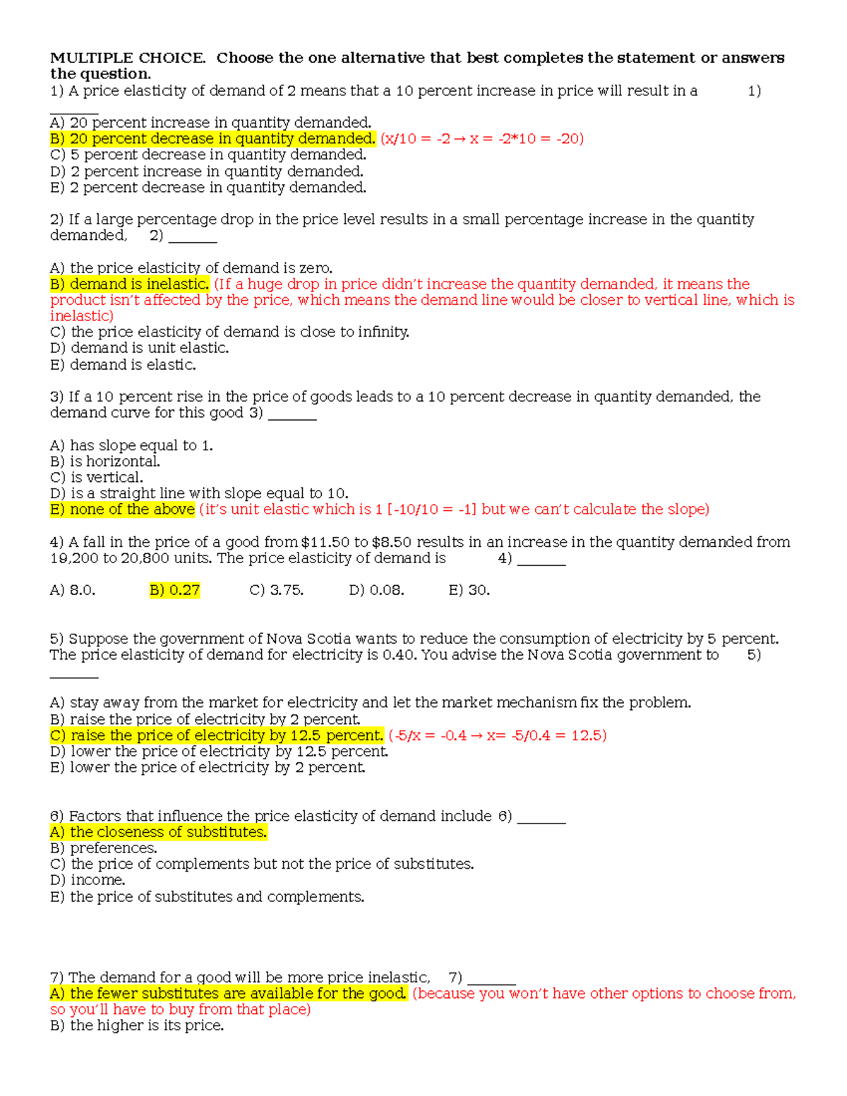 Chapter 4 - Copy - A copy of Tutorial and its answers - MULTIPLE CHOICE ...