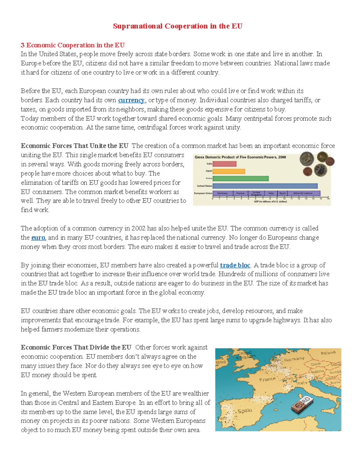 European Union Information - Supranational Cooperation in the EU 3 ...