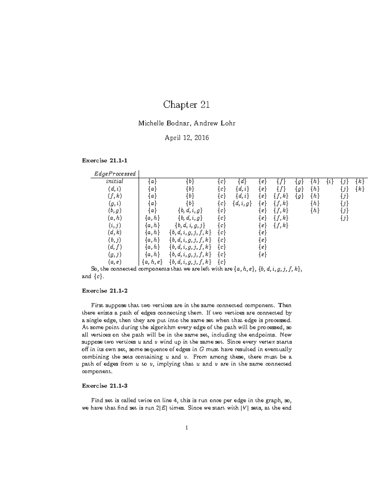 Ch21 - Design Of Algorithms Exercises - Chapter 21 Michelle Bodnar ...