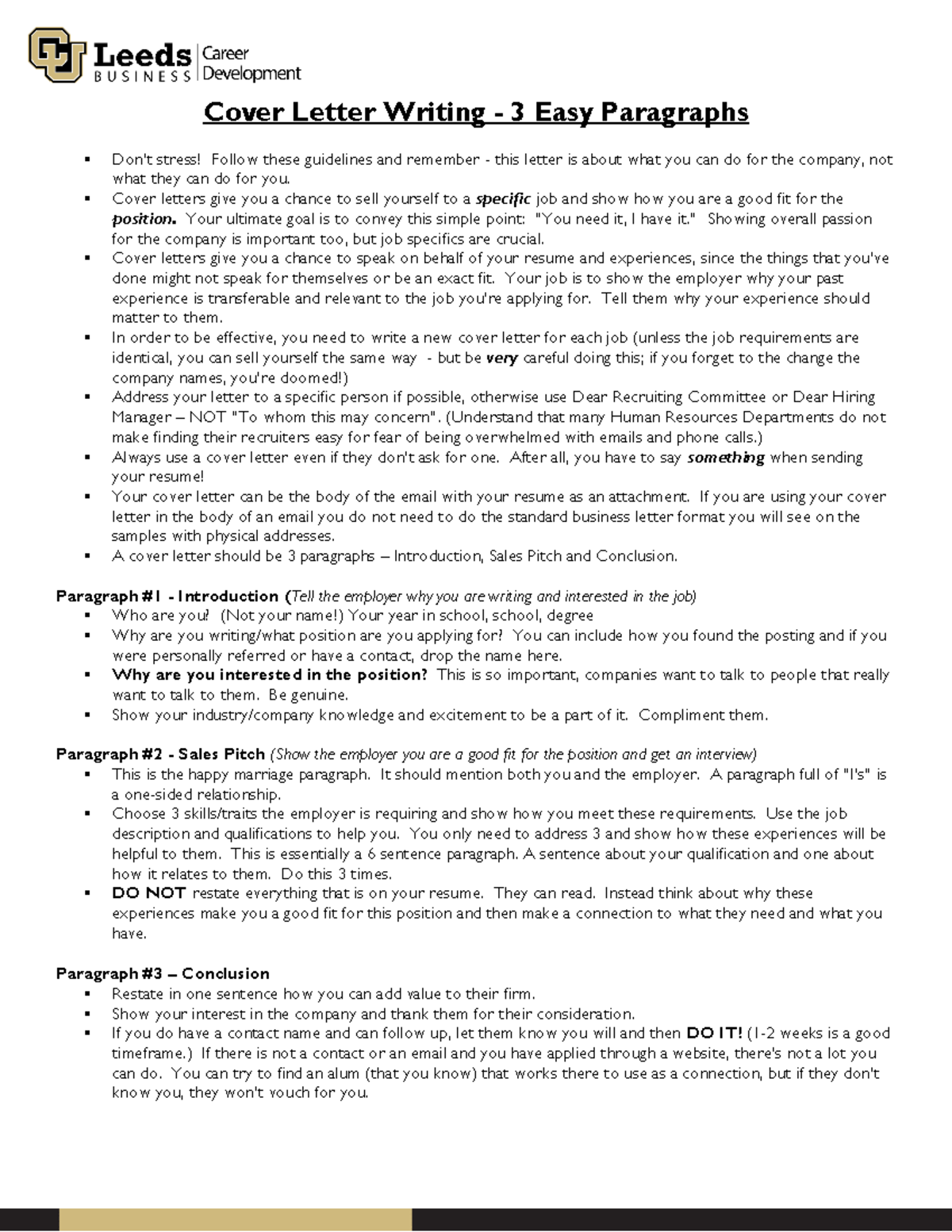 Cover Letter Writing 2014 - Cover Letter Writing - 3 Easy Paragraphs ...