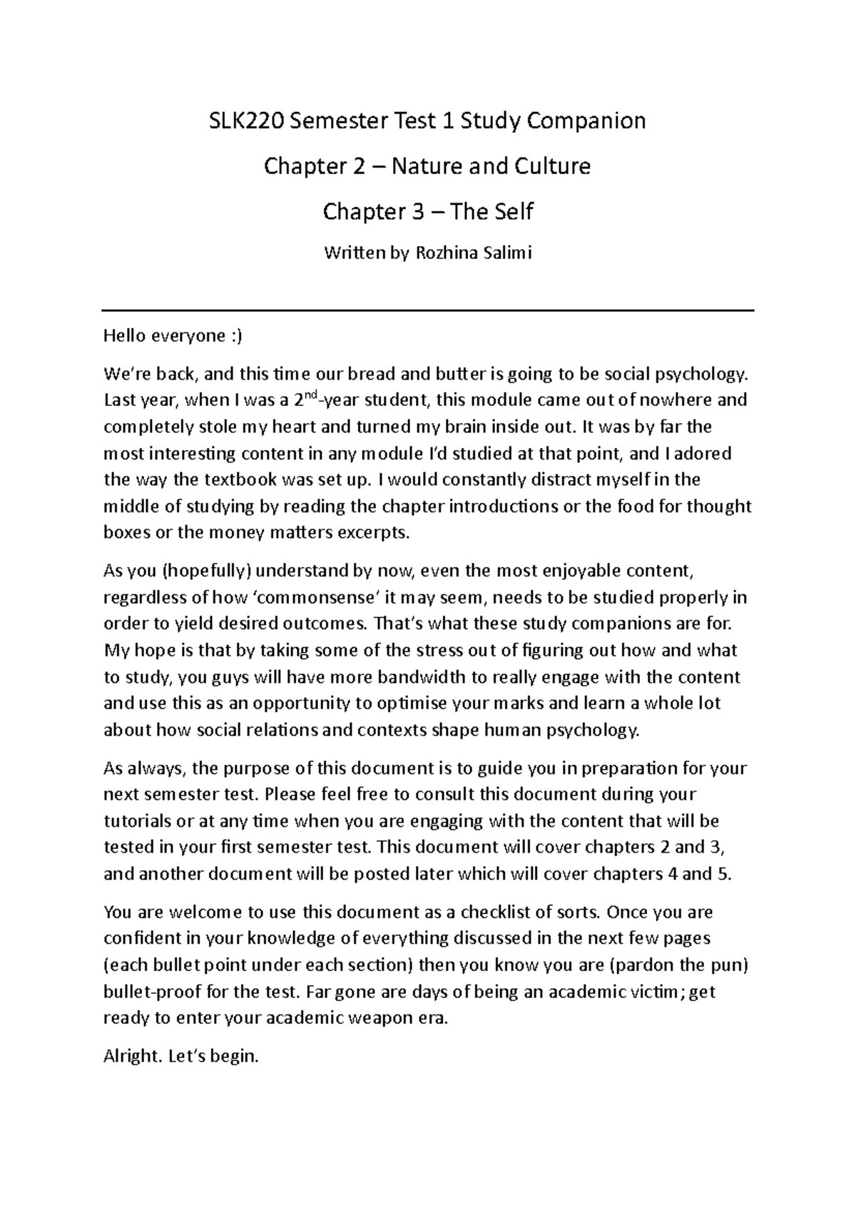 Study companion slk 220 ch2 and ch3 - SLK2 20 Semester Test 1 Study ...