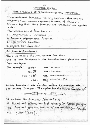 Chapter 6 - Application OF Definite Integral - Calculus 2 - Studocu