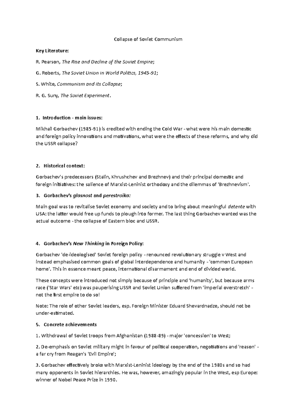 Collapse of Soviet Communism - Pearson, The Rise and Decline of the ...