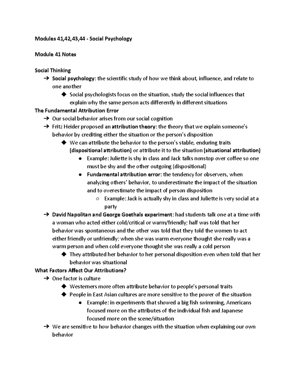 Modules 41,42,43,44 - Textbook notes - Modules 41,42,43,44 - Social ...