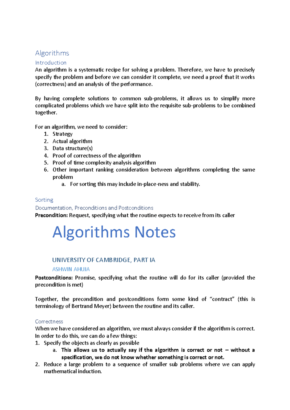 Computer Science Algorithms - Algorithms Introduction An algorithm is a ...