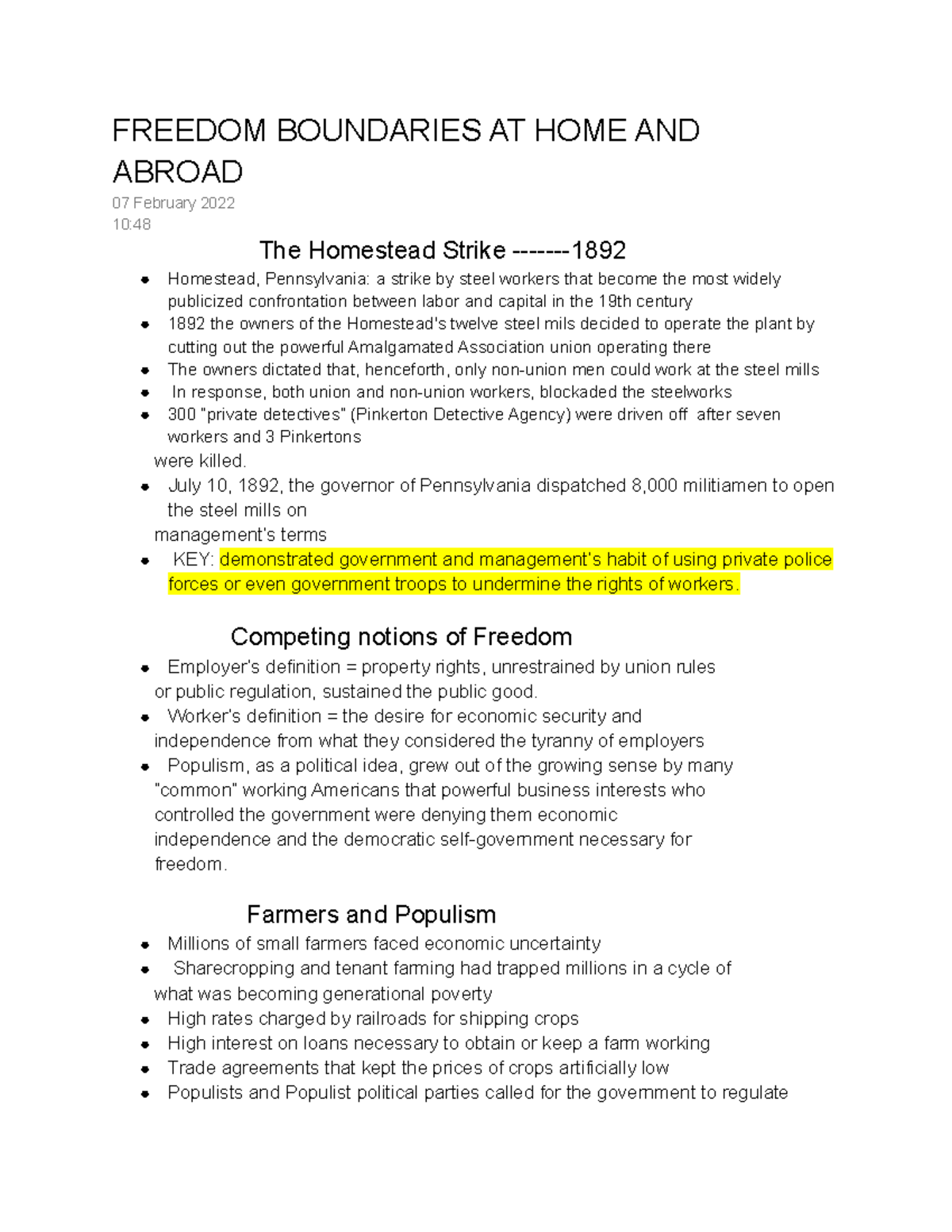 Freedom Boundaries AT HOME AND Abroad - FREEDOM BOUNDARIES AT HOME AND ...