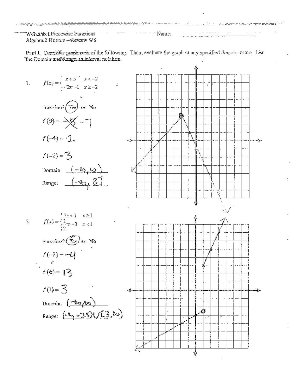 Piecewise+Functions+Key+ - Studocu