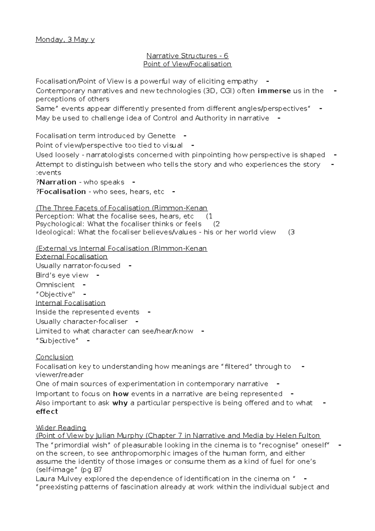 Narrative Structures - 6 - Studocu