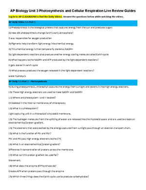 Unit 6 Gene Expression and Regulation AP Bio Exam Review - Unit 6 Gene ...