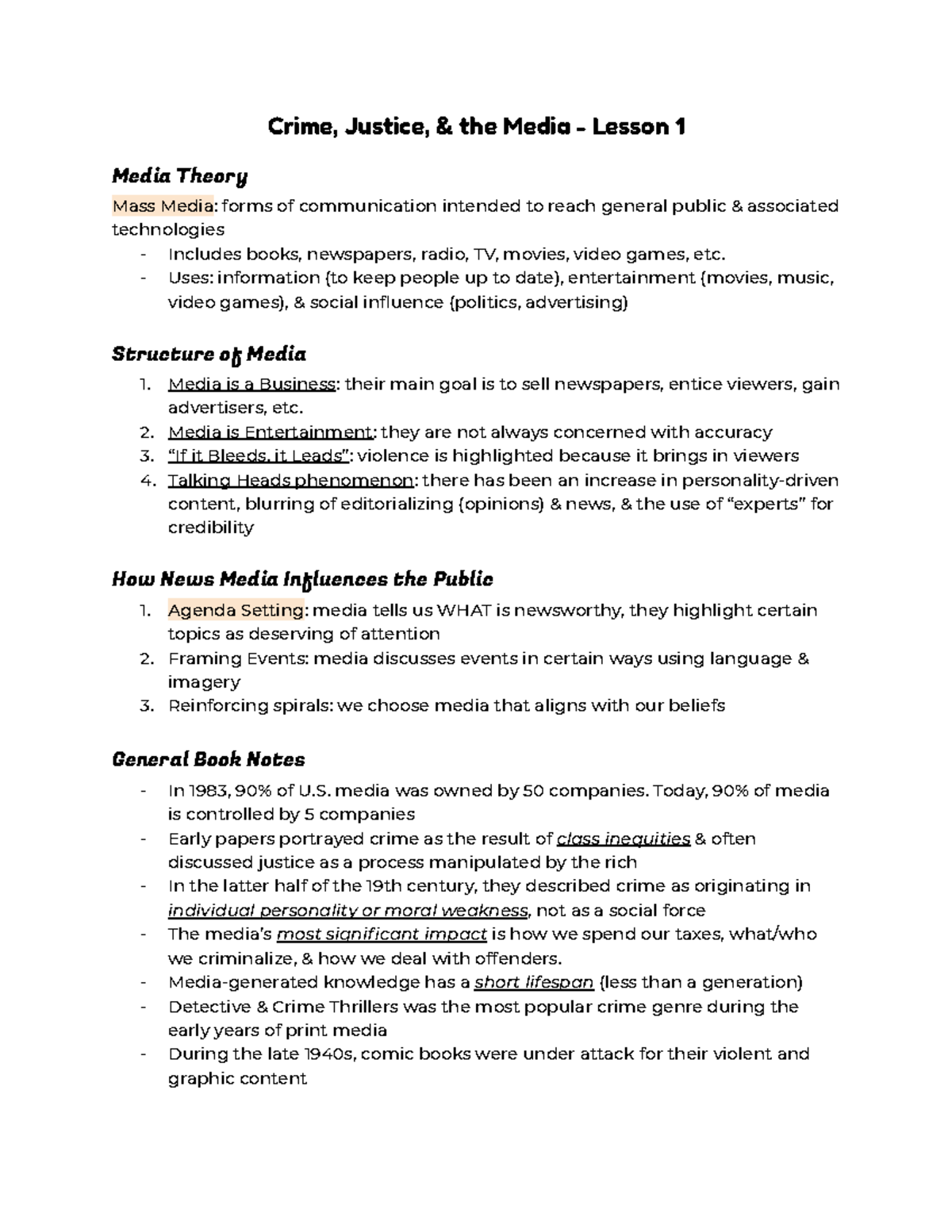 Crime, Justice, & the Media - Media Theory - Crime, Justice, & the ...