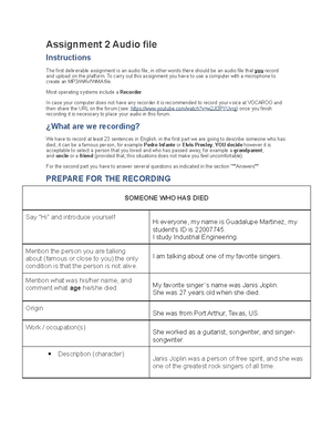 Assignment 2Template - Actividad - Use this page to type basic data ...