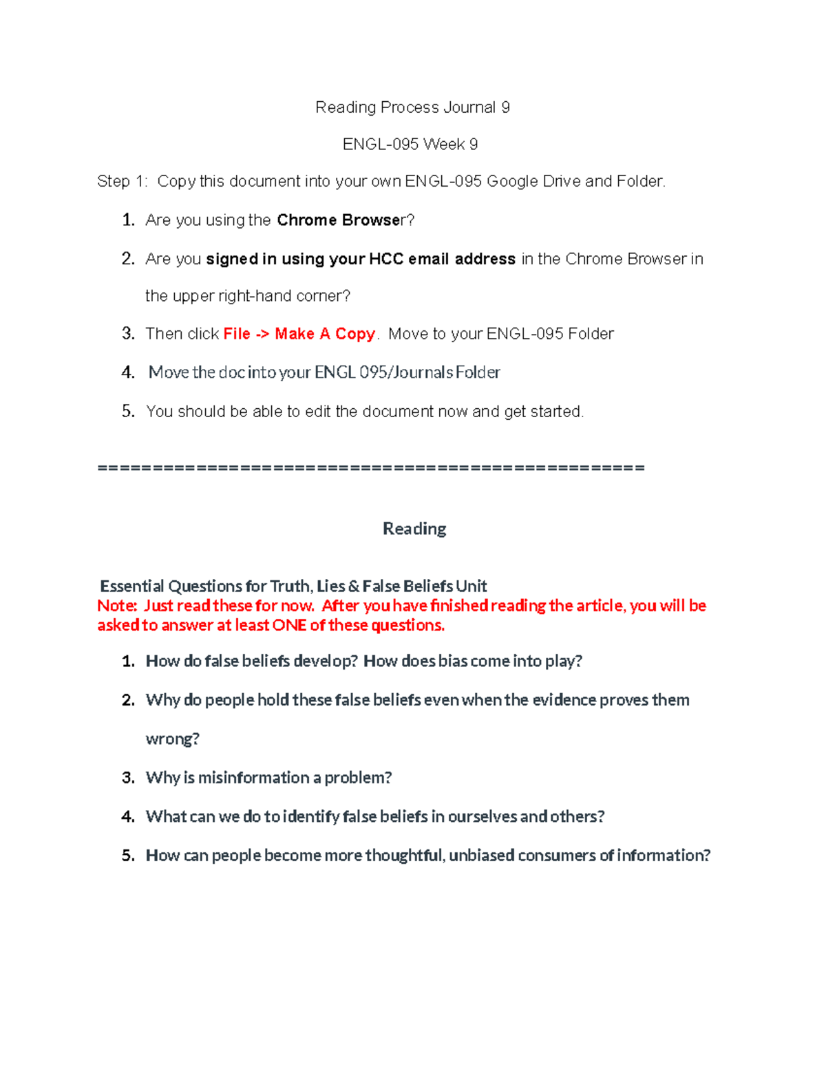 9 Reading Process Journal - Conspiracy Theories - Reading Process ...