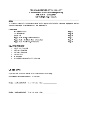 ECE2020 problem set 8 - ECE 2020: Fundamentals of Digital System Design Fall 2017, Section IE ...