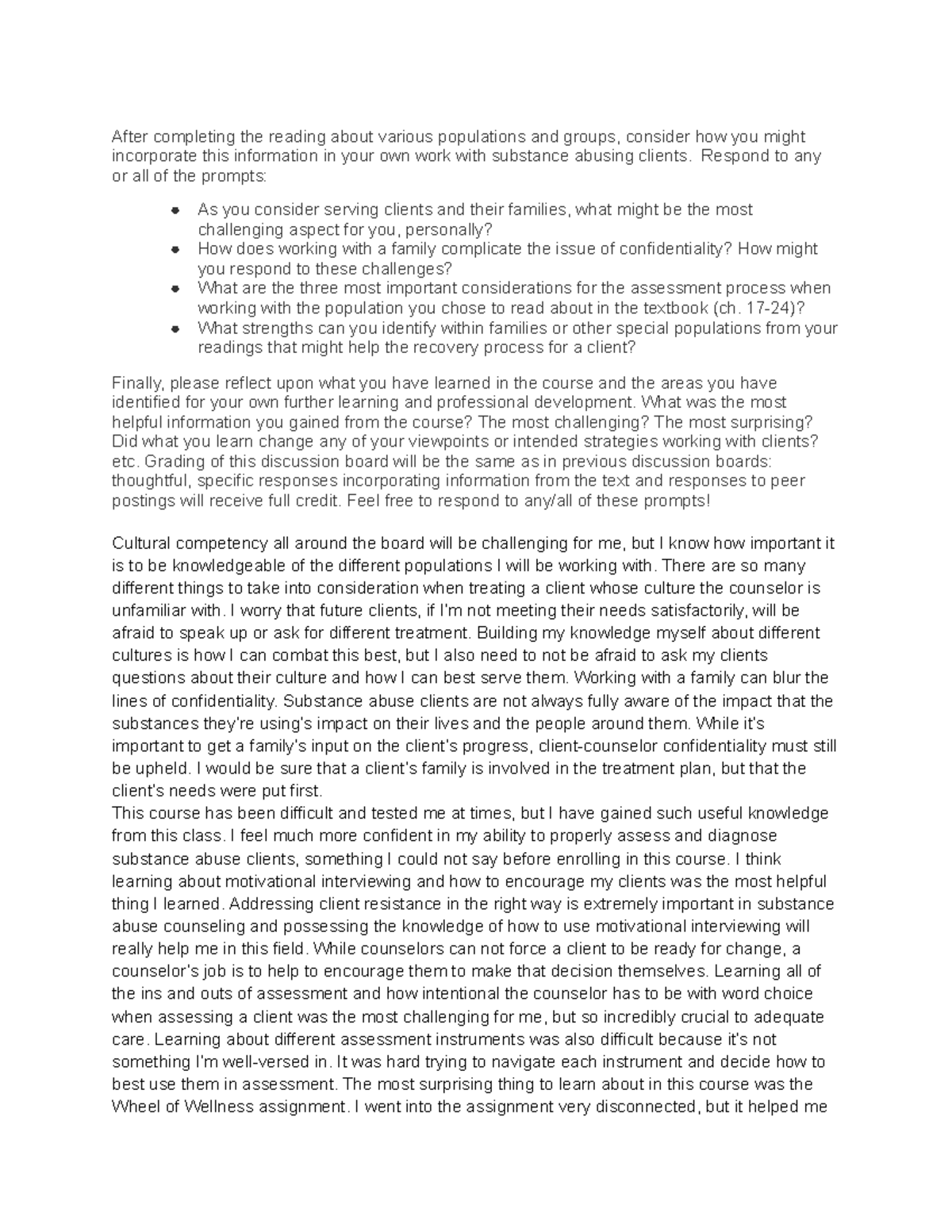 Final Discussion Board Assessment and diagnosis - Deprecated API usage ...