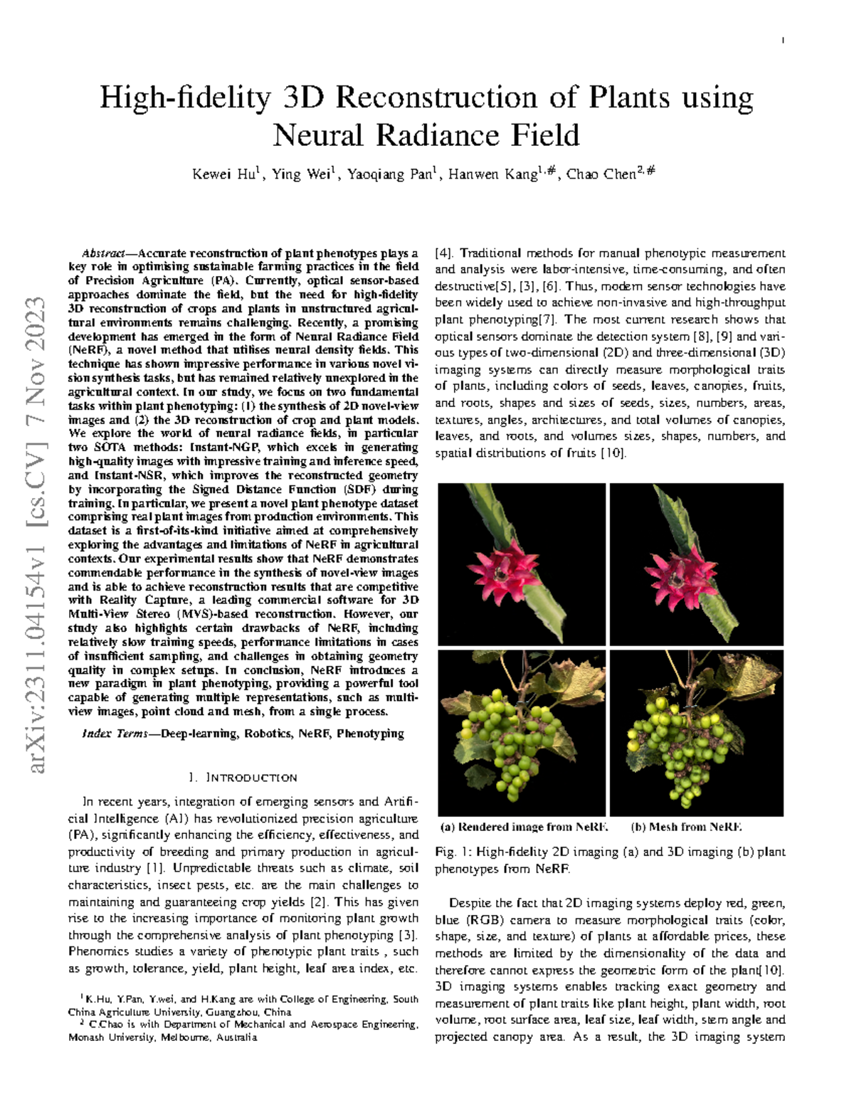 High-fidelity 3D Reconstruction of Plants using Neural Radiance Field ...