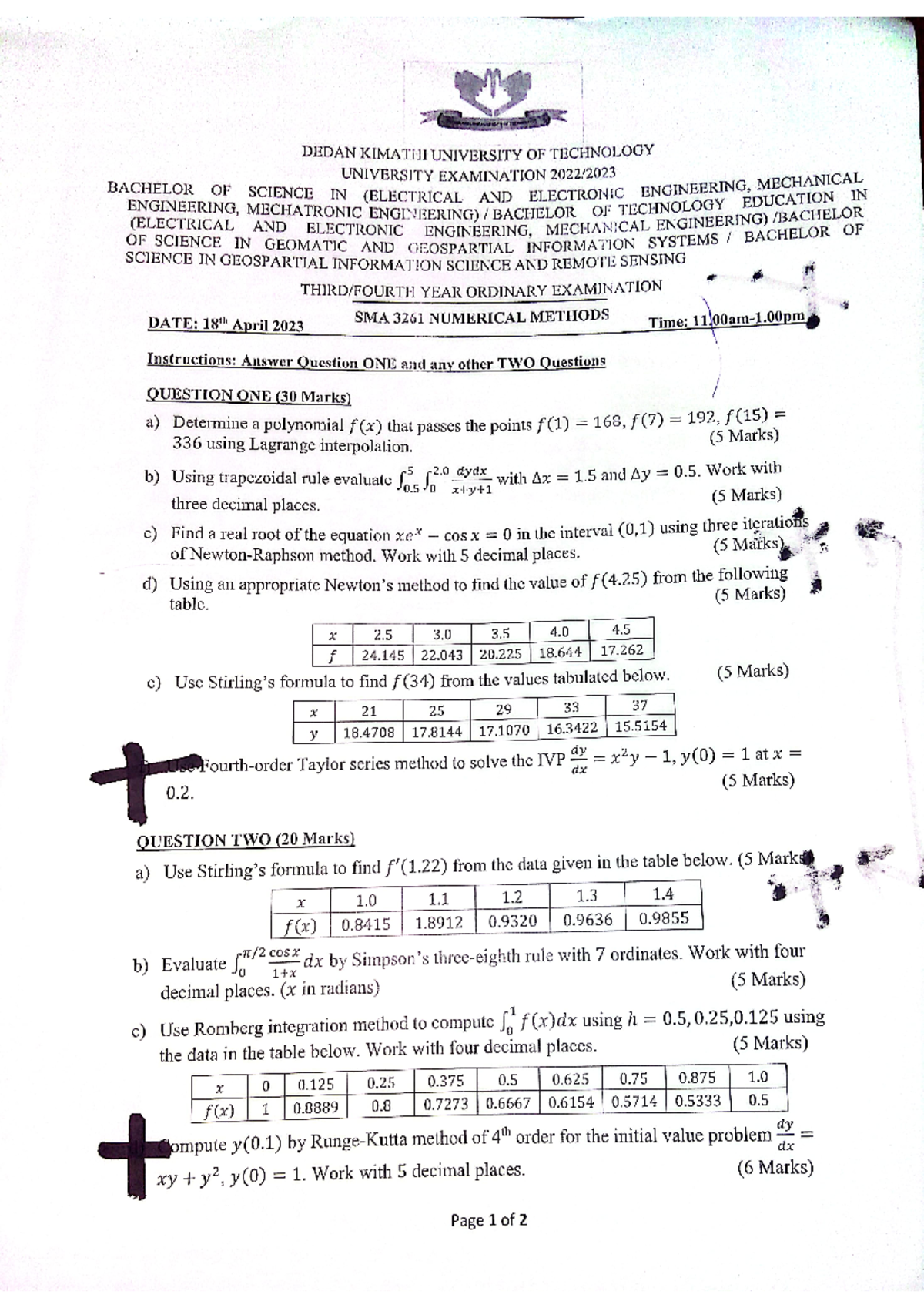 Numerical analysis 2 past paper - Foundation of accounting I - Studocu