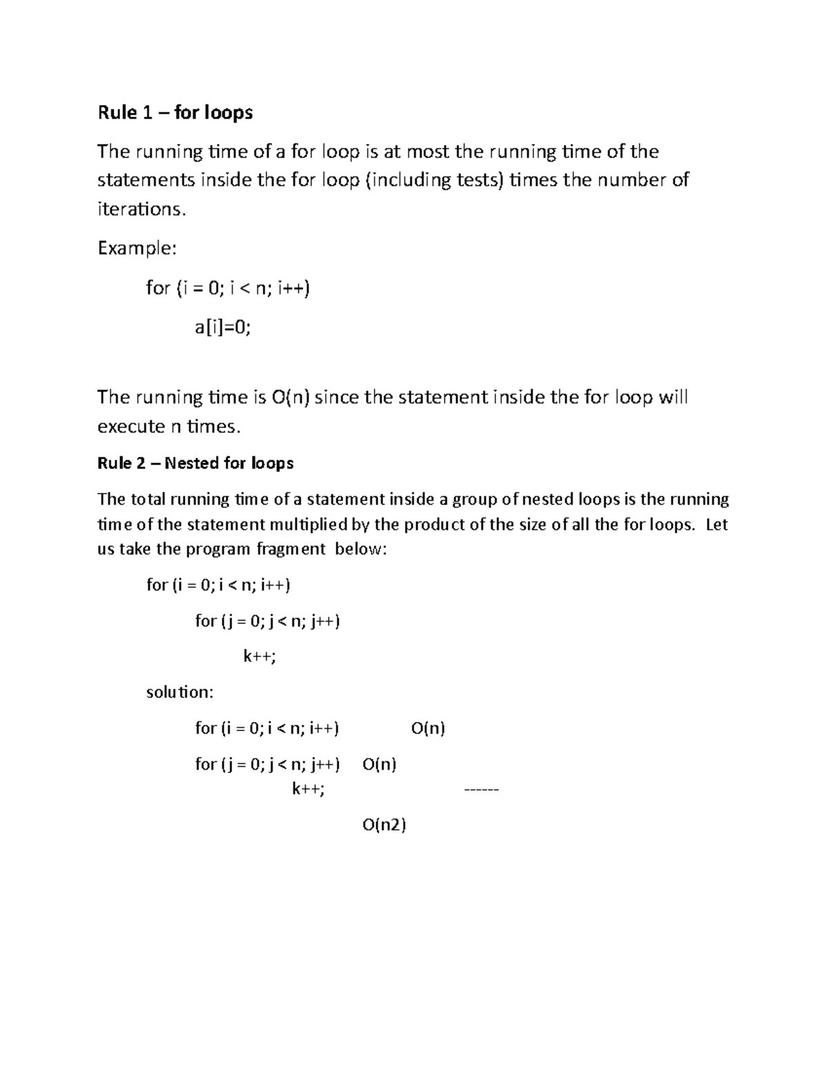 Rules - Loops, Statements, If else - Data Structures and Algorithms ...