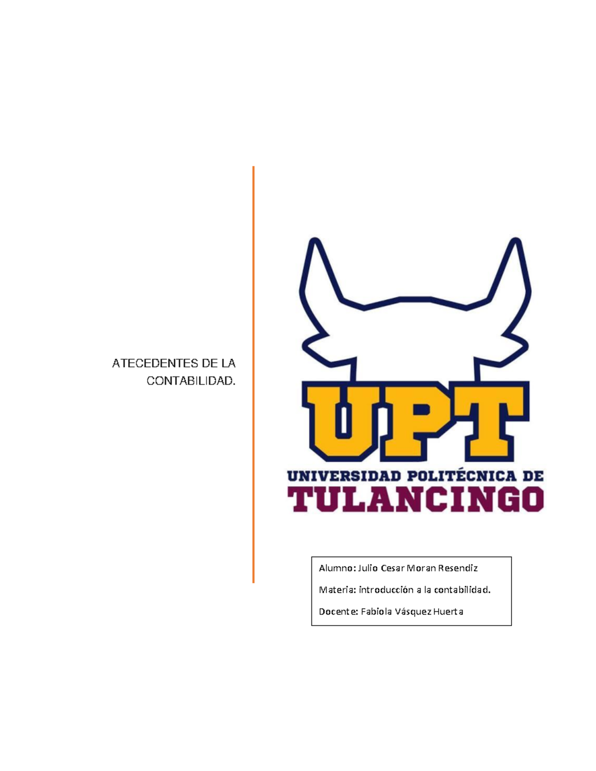 Contabilidad - AAAAAAAAAAAAAAAAAAAAAAAAA - ATECEDENTES DE LA ...