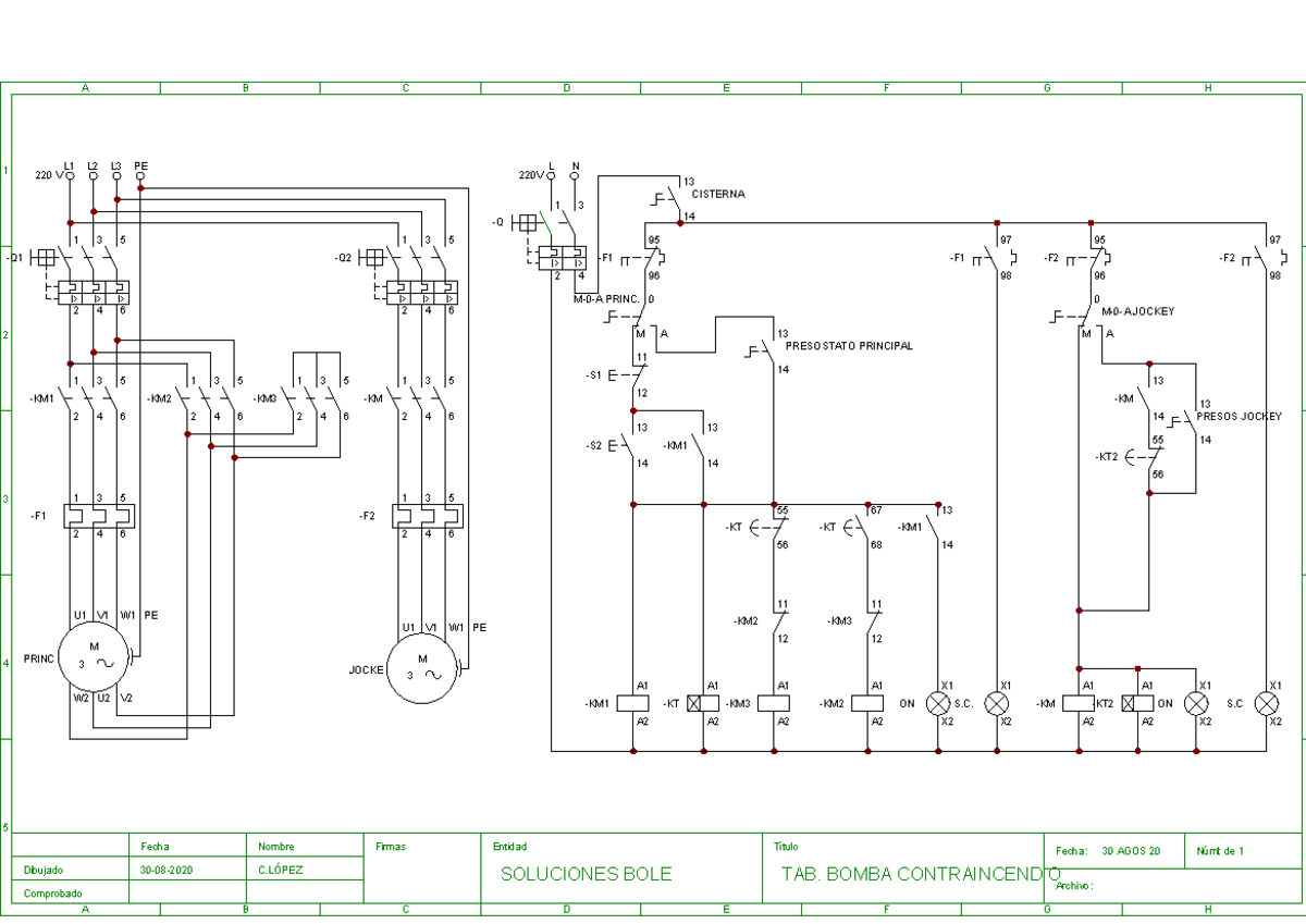 Tablero bomba contra incendio 1 trbmqb - A A B B C C D D E E F F G G H ...