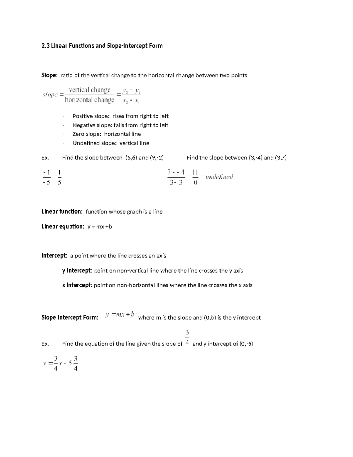 2 - Unit 1 of Algebra 2 Honors at Langley High School FCPS - 2 Linear ...