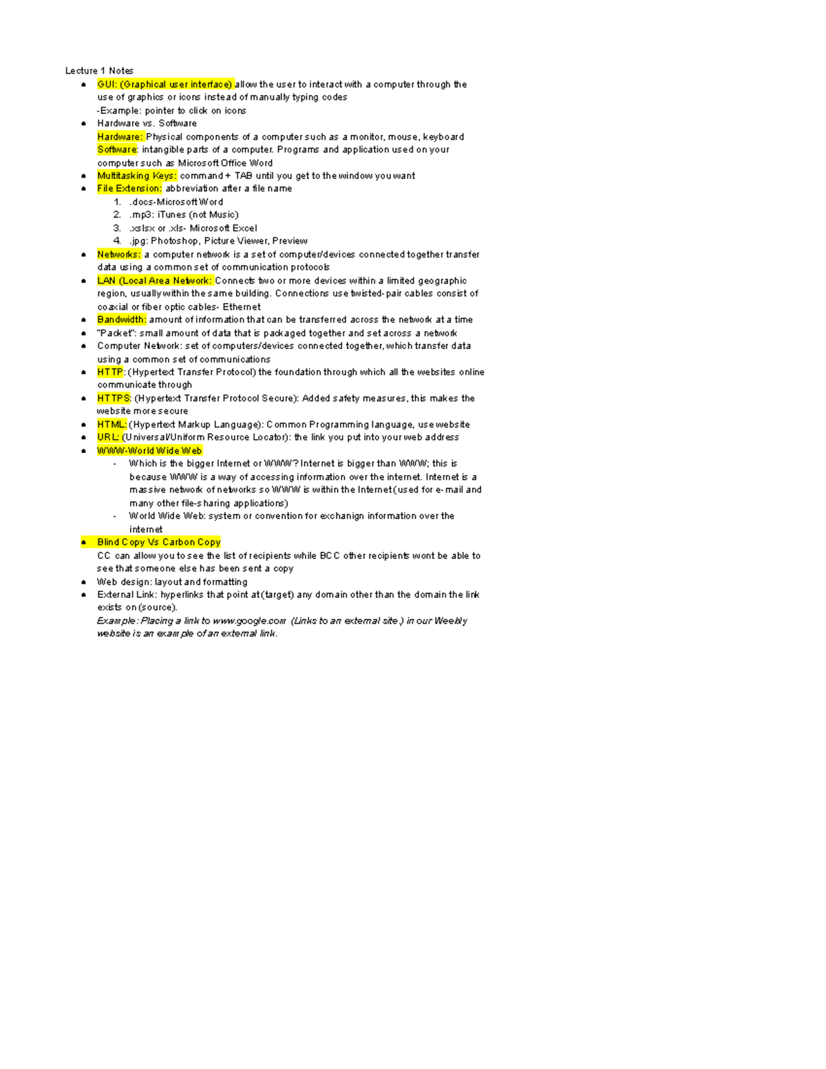 PLS021 pt - Lecture notes and examples - Lecture 1 Notes GUI ...