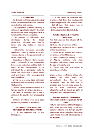 Q4 ESP 10 Reviewer - ESP notes for Grade 10 4th Quarter - PANGANGALAGA ...