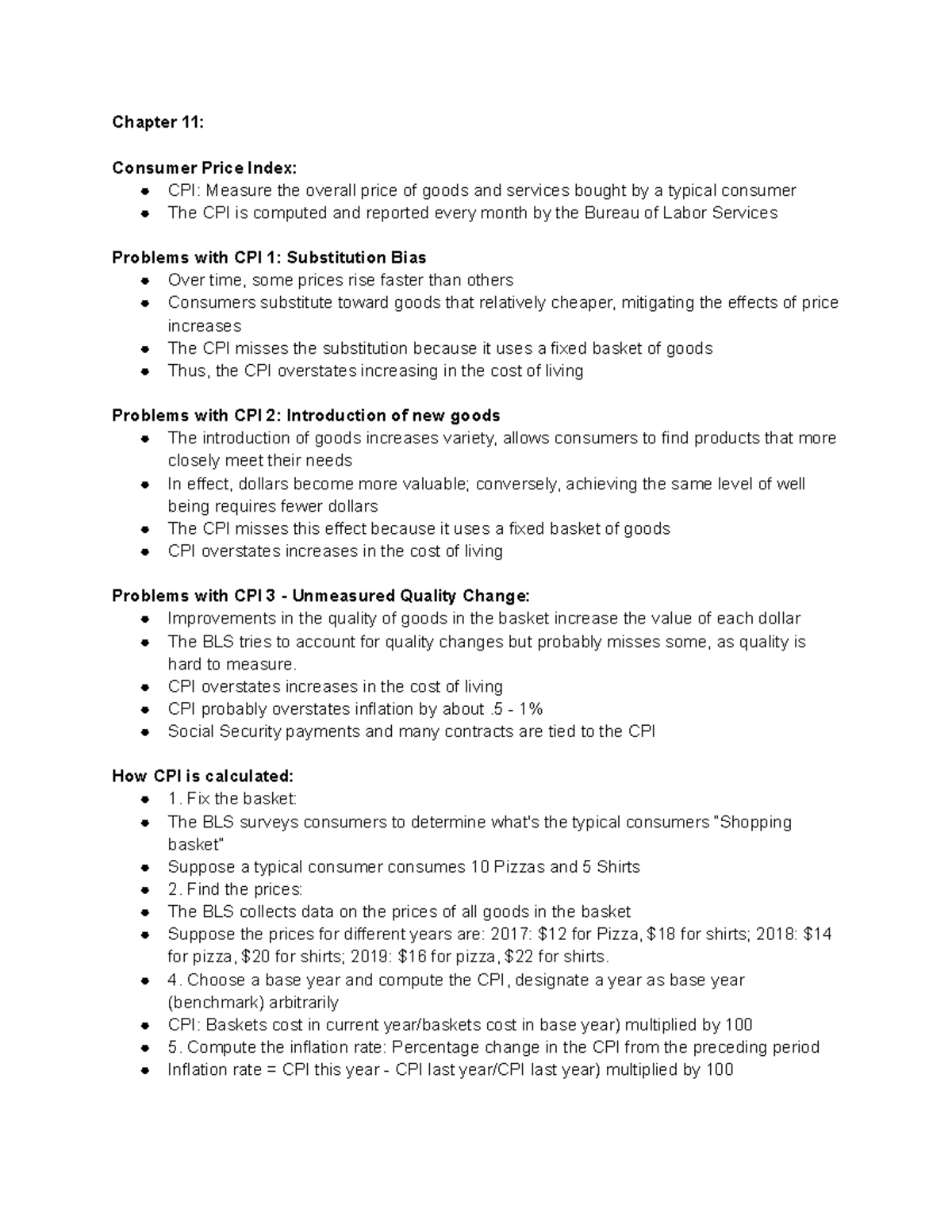 Econ 20A chapt 11 - Prof. Mahsa Akbari - Chapter 11: Consumer Price ...