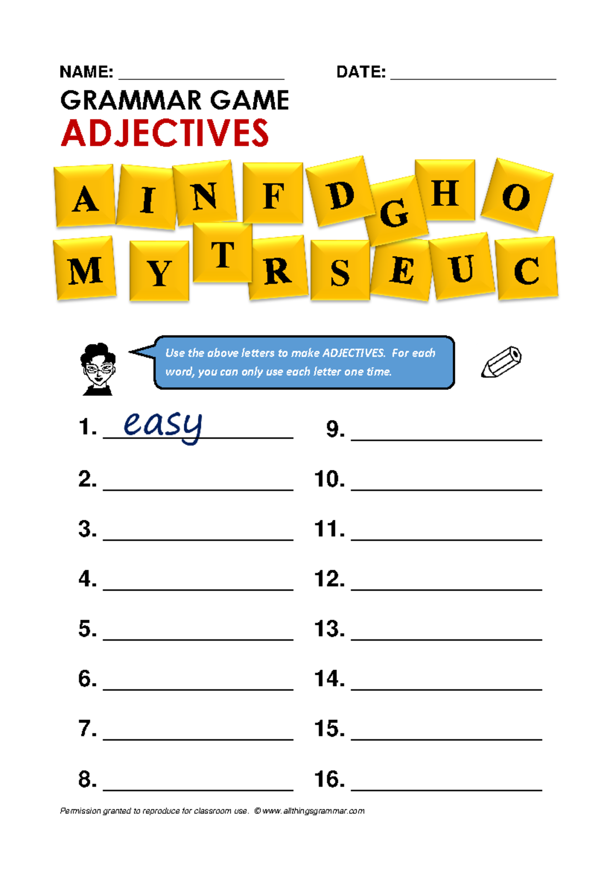 Worksheet 1 - english - NAME: ________________________ DATE: ________________________ GRAMMAR ...