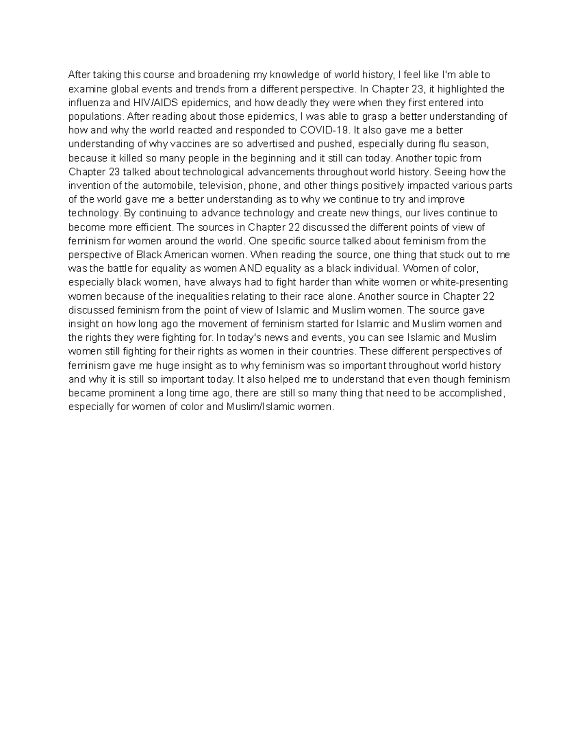 Course Take-Away - Dr. Glenda Mitchell - After taking this course and ...