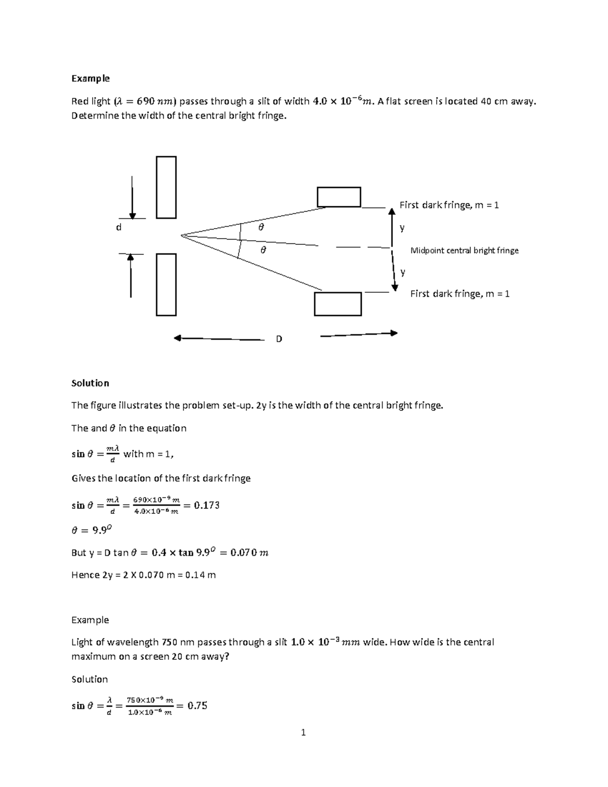 General Physics 1B NOTE 2 - Example Red light (𝜆 = 690 𝑛𝑚) passes ...