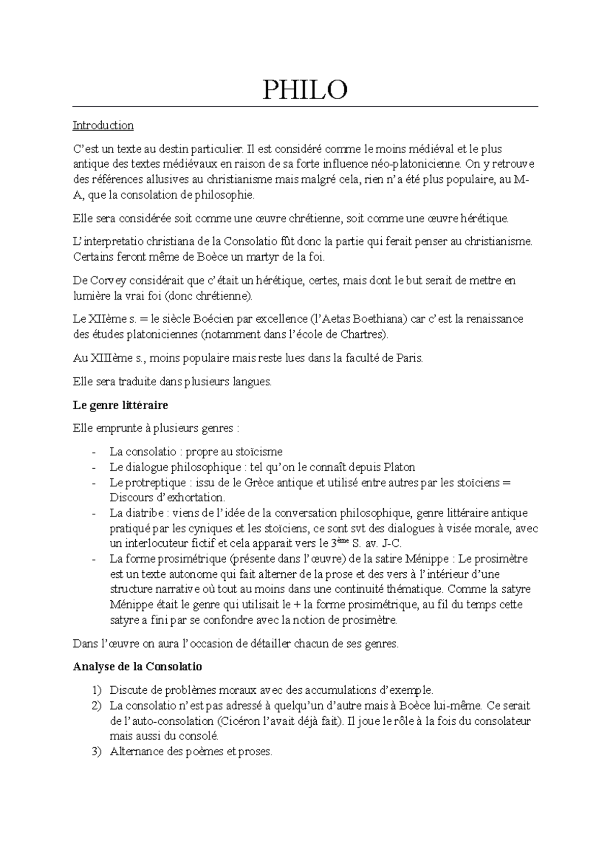 Philo - Note de cours - PHILO Introduction C’est un texte au destin ...