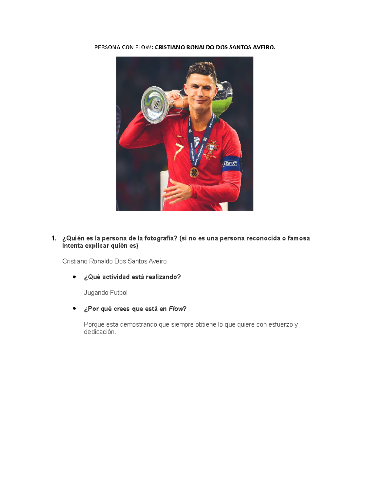 ACT. 9 Persona CON FLOW - hjgg - PERSONA CON FLOW: CRISTIANO RONALDO ...