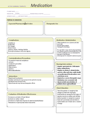 Active Learning Template Morphine - STUDENT NAME ...