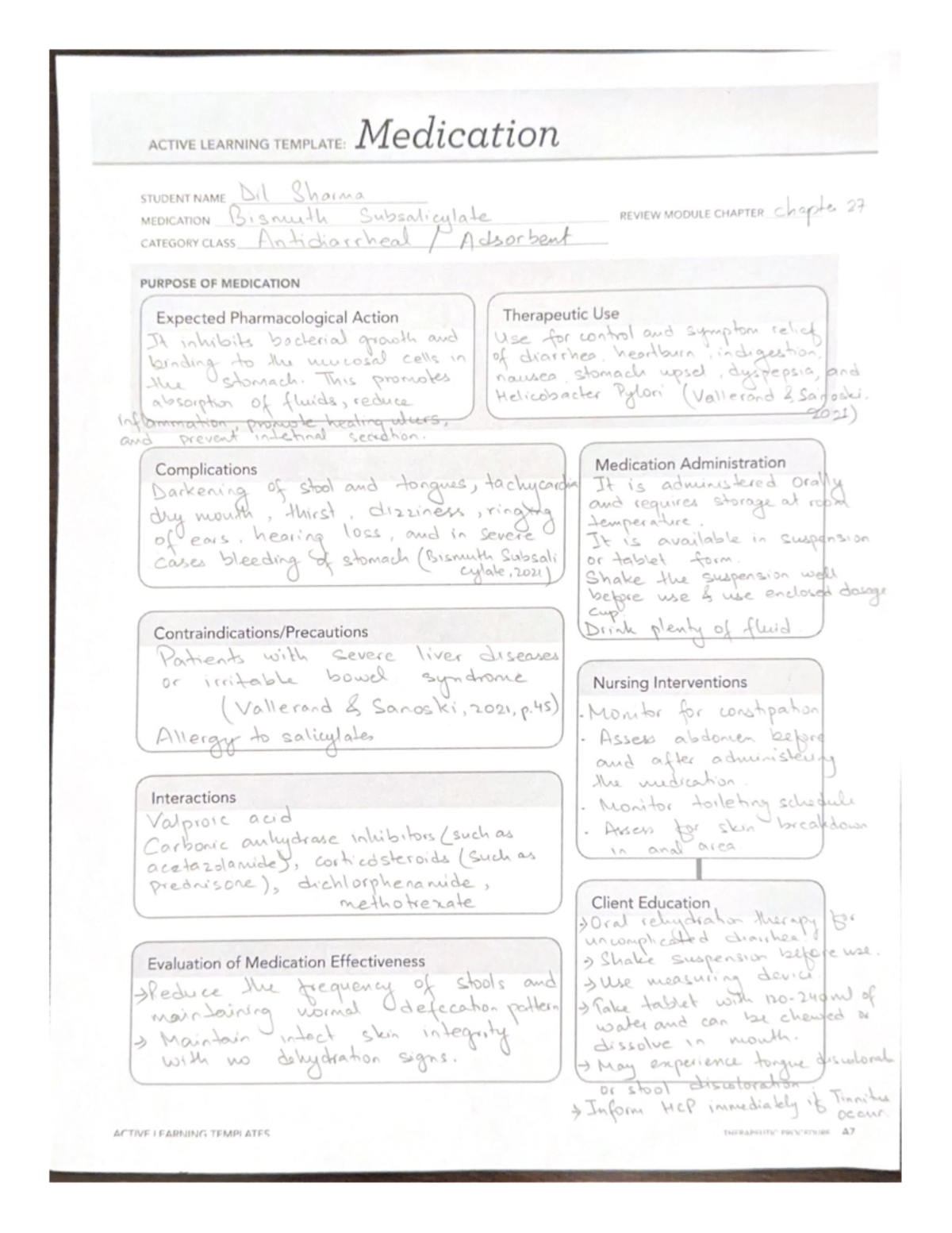 Active Learning Template bowel elimination pharm - NSG 100 - Studocu