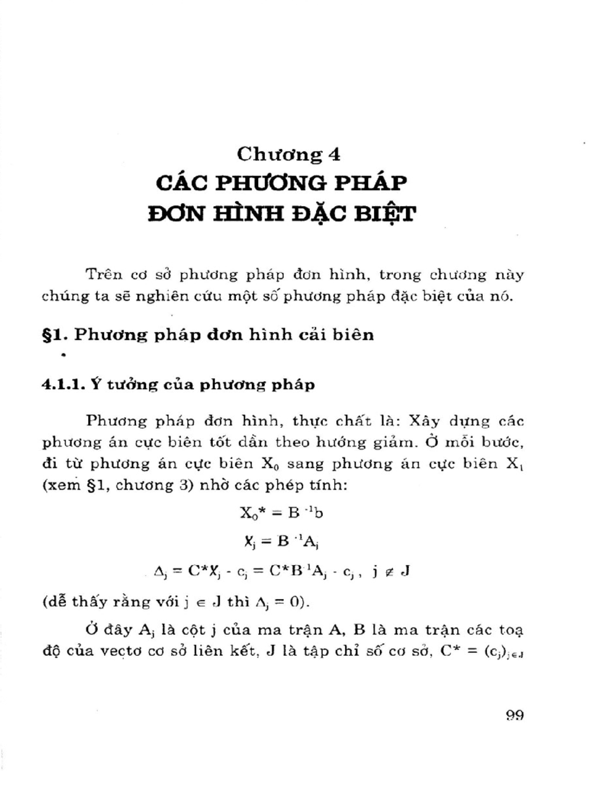 Giáo trình quy hoạch tuyến tính Phần 2 - Chươn g 4 CÁC PHƯƠN G PHÁ P ĐƠ ...
