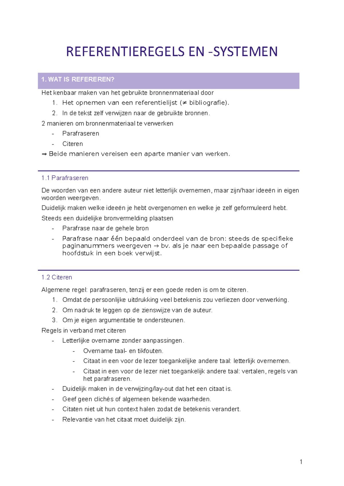 Referentieregels EN - Systemen - REFERENTIEREGELS EN -SYSTEMEN 1. WAT ...