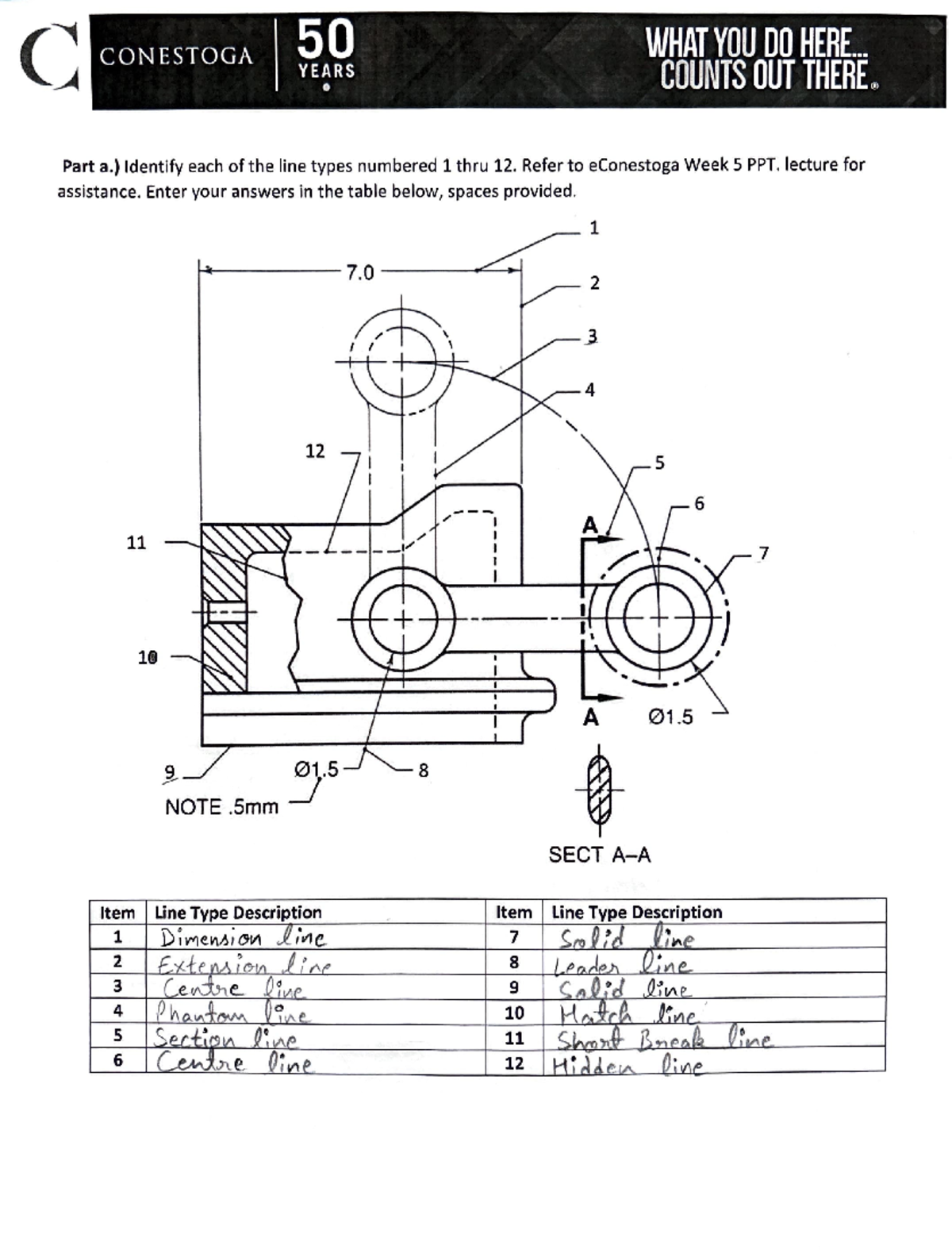 Assignment 2 engg drawing and blueprint - 1509 - CONESTOGA WHATYOU ...