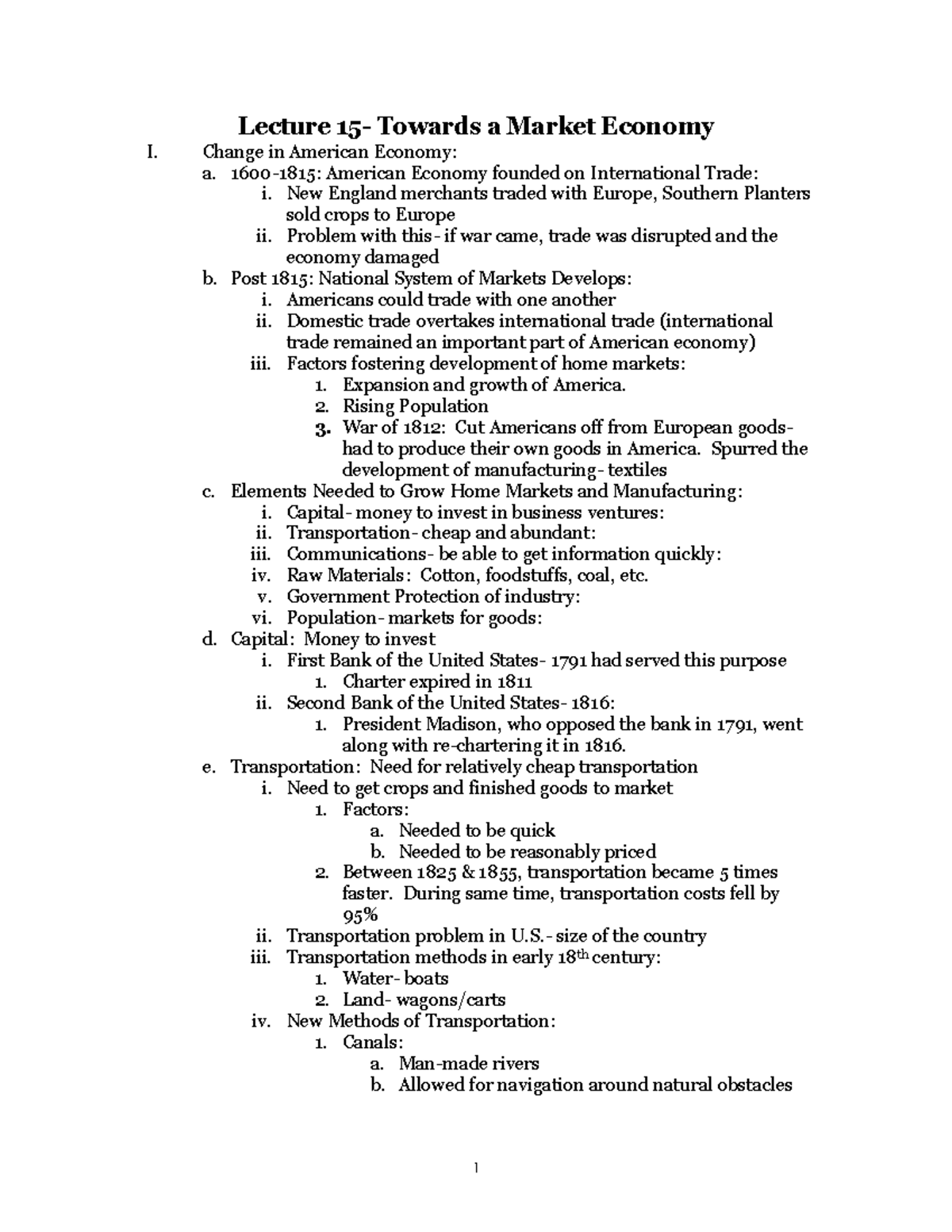Lecture 15- Towards a Market Economy (03-23)- Outline - Lecture 15 ...