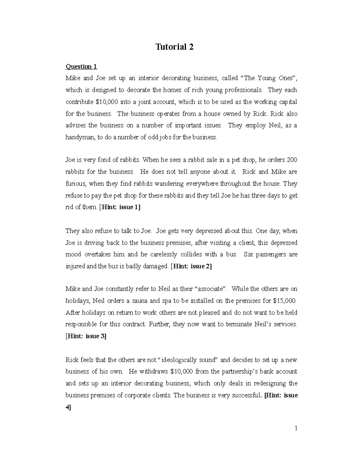 Tutorial 2 Professional task great to pass the asssignment - 200116 ...