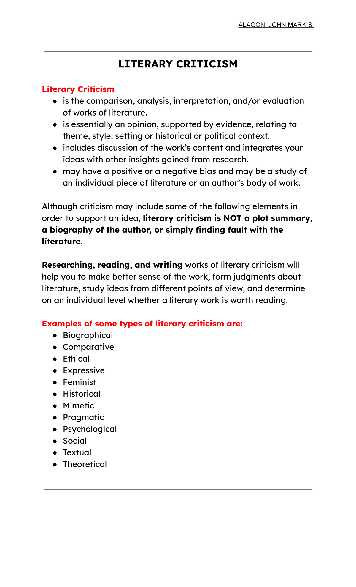 Inbound 4116542162376364730 - LITERARY CRITICISM Literary Criticism is ...