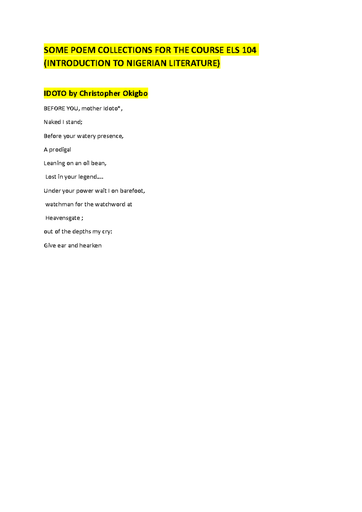 POEM Collections - It's a collection of poem - SOME POEM COLLECTIONS ...