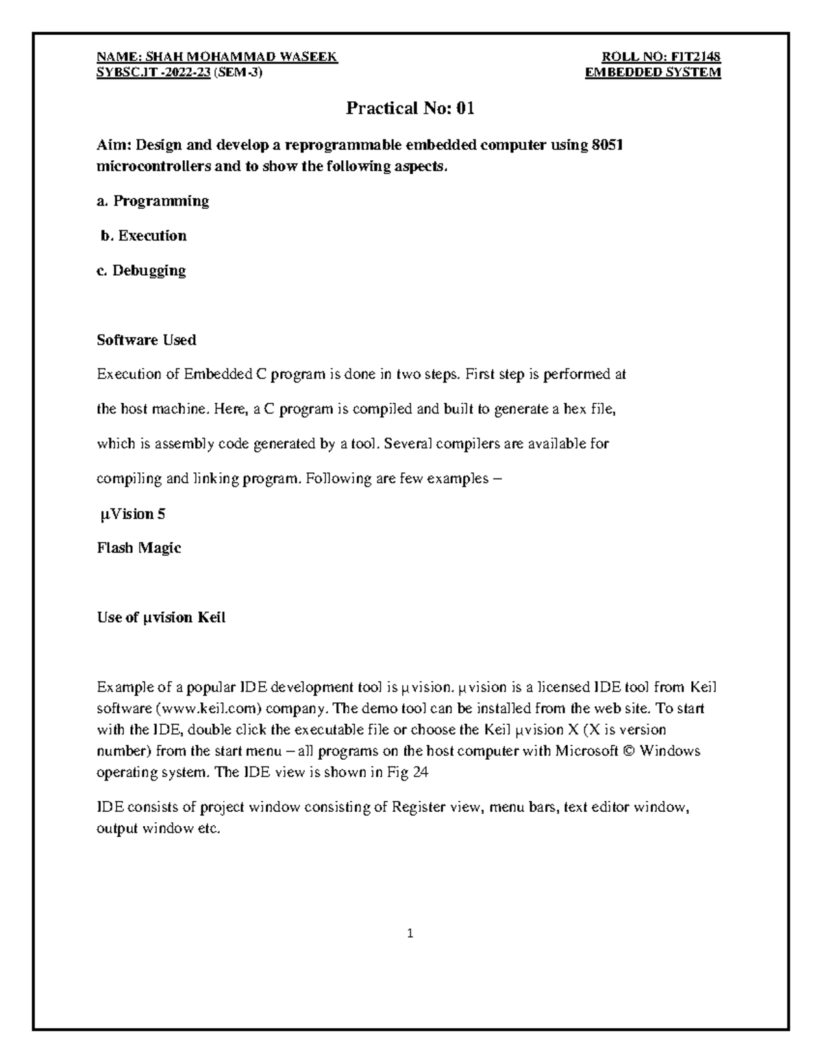 ES Journal FIT2148 - java practicals - SYBSC -2022-23 (SEM-3) EMBEDDED ...