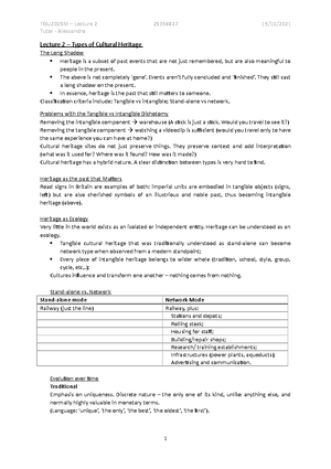 Lecture 3 - staged authenticity front and back regions heritage - Tutor ...