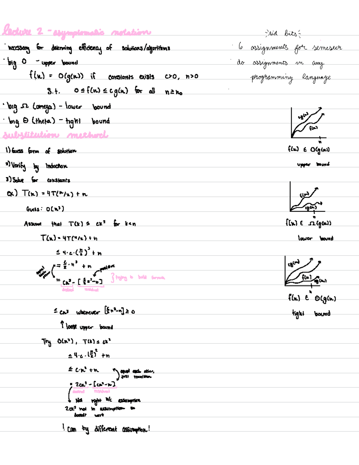 Lecture 2 Notes Cot 4400 Asymptomatic Notation Lecture 2 Asymplomatic Notation Stidbits