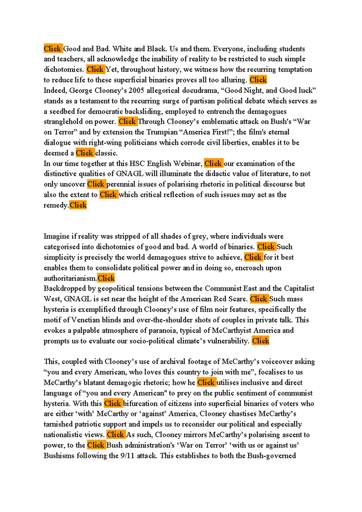 GNAGL, Transcript of Multimodal Presentation for Mod B, - Click Good ...