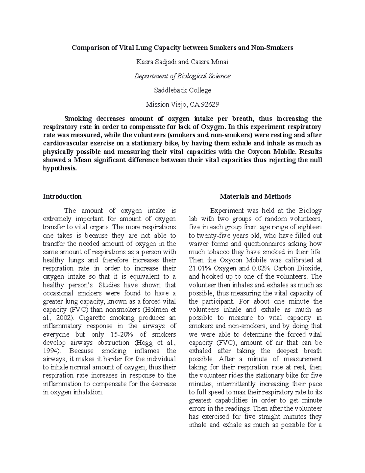 Sadjadi and minai - uicuobeipo'qwnocbqpwiown - Comparison of Vital Lung ...